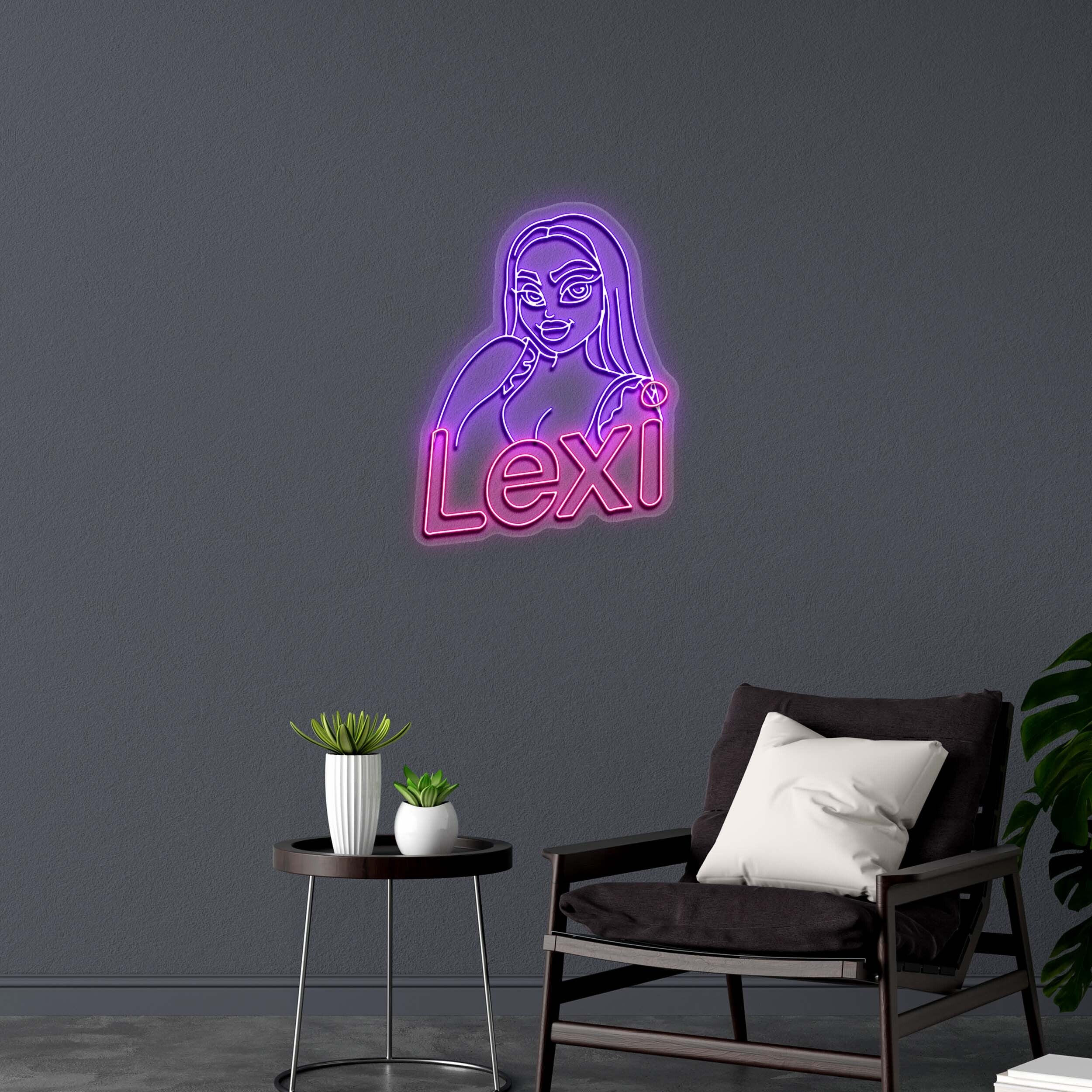 Lexi Character Outline - Premium Neon Artwork – Neon Designs