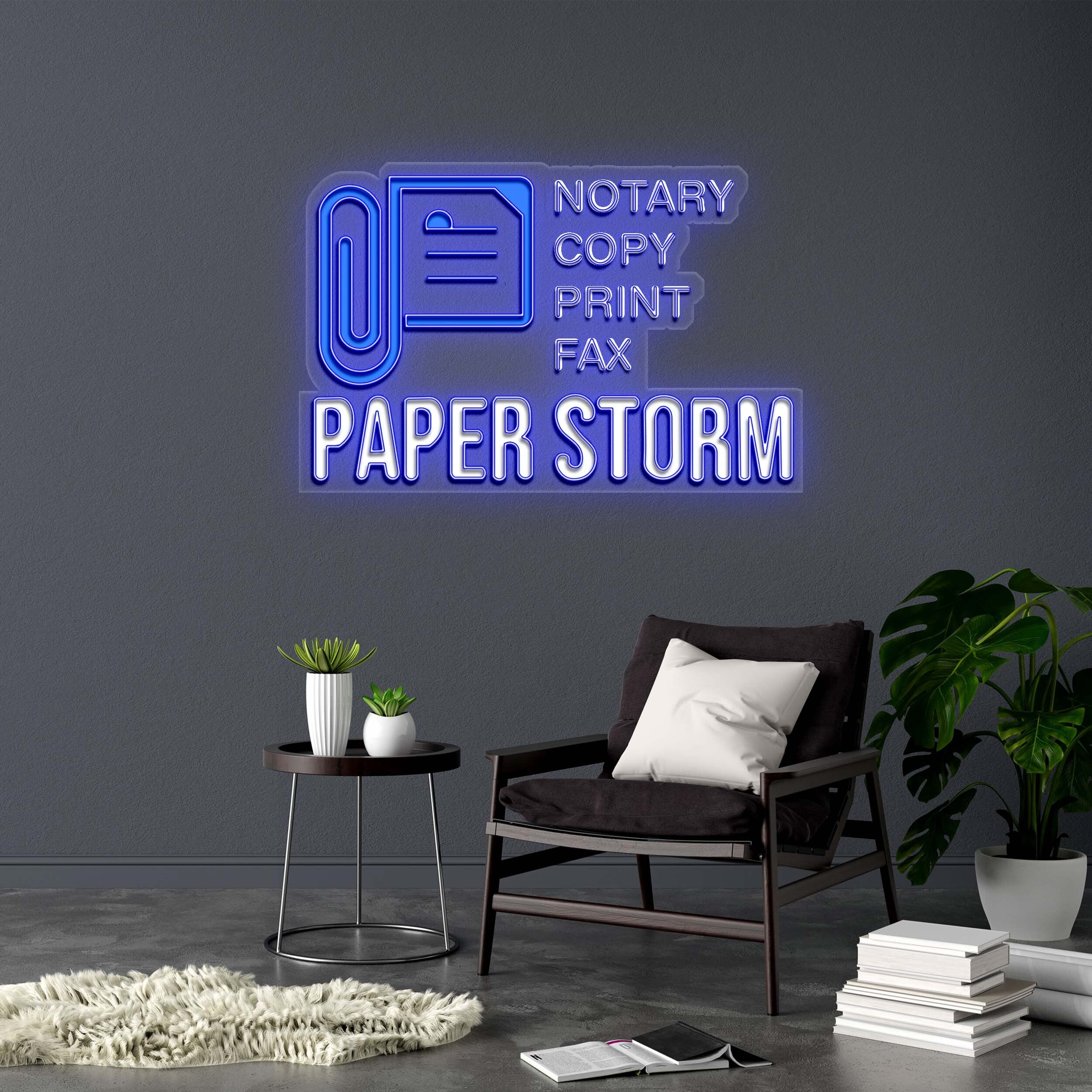 PAPER STORM - Premium Neon Artwork – Neon Designs